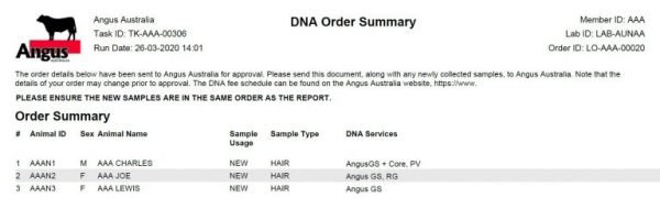 Ordering DNA Services with Angus ONLINE - Angus Australia