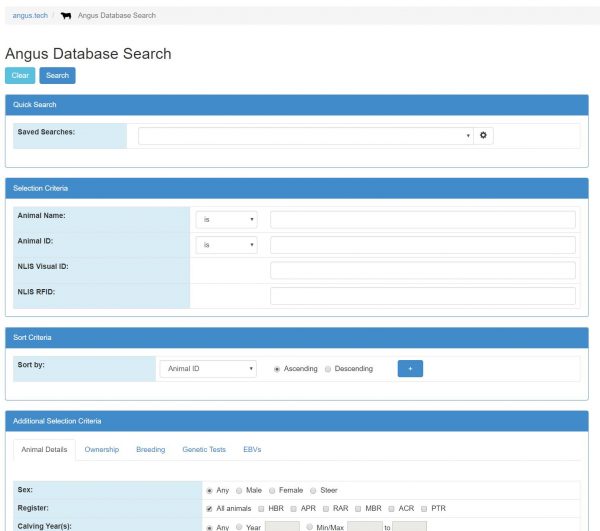 Using Angus Database Search - Angus Australia
