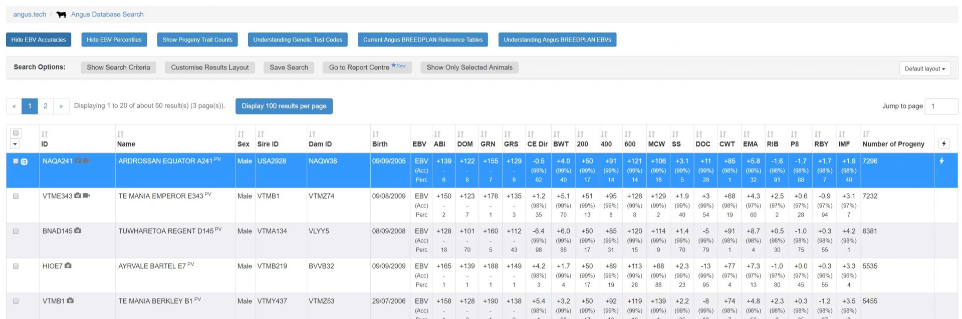 Viewing Animal Information - Angus Australia